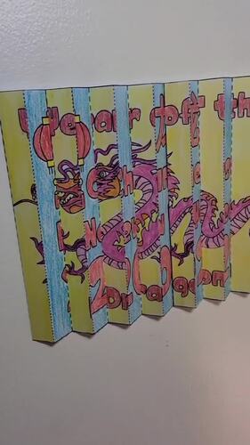 Chinese New Year | Year of the Dragon Craft Agamograph Coloring Display