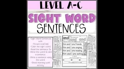 Sight Word Sentences - Morning Work by Farmhouse Teacher Creatives