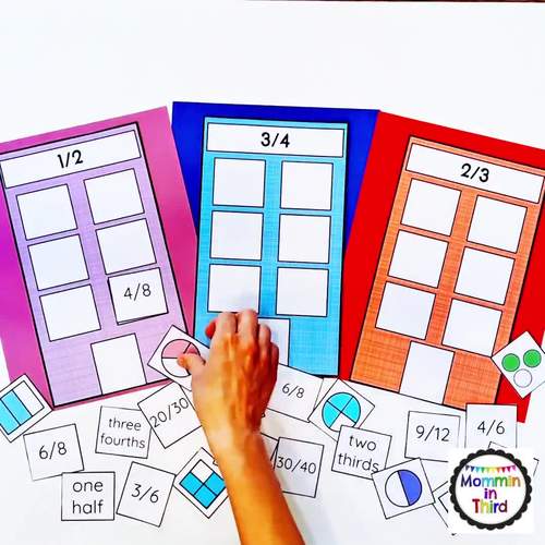 Fraction Sorting Game l Equivalent Fraction Activity #summerfun&sun