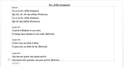 La chanson du D - Song - Audio File - Distance Learning | TPT