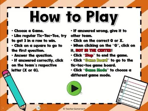 Simplest Form Tic-Tac-Toe Powerpoint Game | Simplifying Fractions Activities