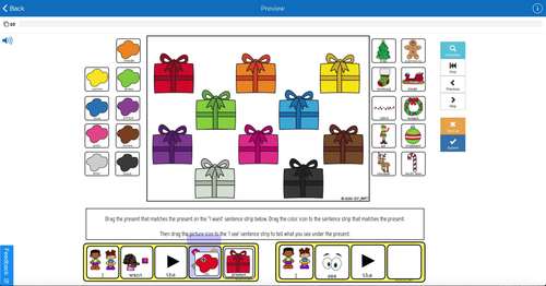 HOLIDAY CHRISTMAS PRESENT, DIGITAL BOOM CARDS (AAC, SPEECH THERAPY)