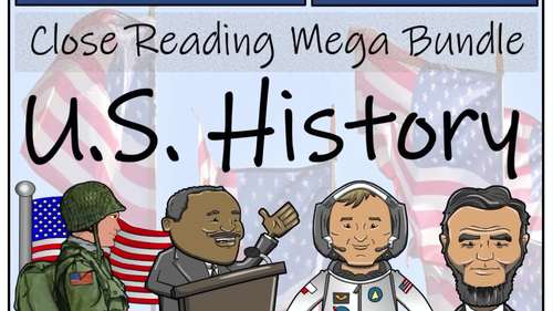 American History Close Reading Comprehension Bundle | 3rd Grade & 4th Grade