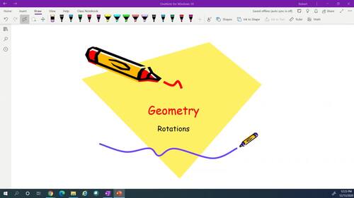 Rotations - Transformations (Geometry) - Instructional Slides & Video