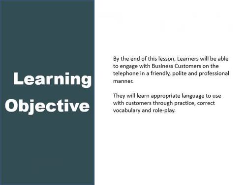 Telephone Etiquette Presentation and Activities for the Workplace