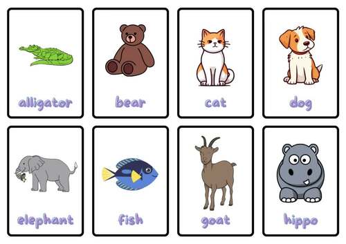 Animal Alphabet Flashcards by professional designer | TPT