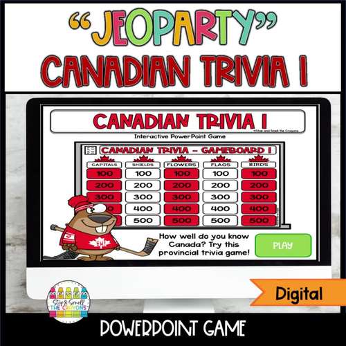 Canadian Provinces and Territories activities - Powerpoint Trivia Game