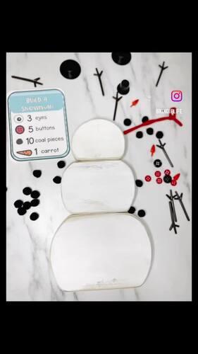 Build a Snowman Recipe Card - Math Counting Centre by kindielife - Melissa