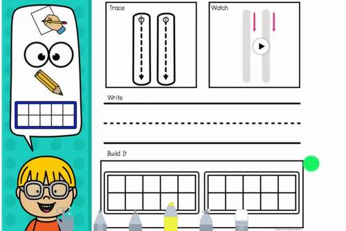 Seesaw™ Teen Number Formation | Digital Number Tracing Learning | TPT