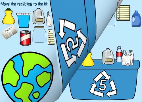 Earth Day Recycling Counting BOOM Cards Numerals and Number Words