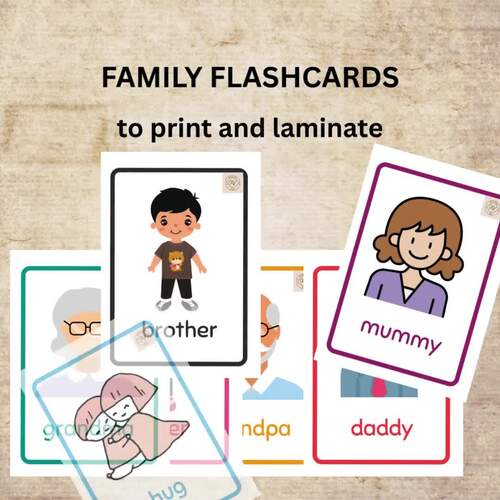 Family Flashcards for ESL / EFL Kids | Learn English Family Words ...
