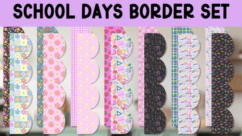 School Days Bulletin Board Borders | Door Decor | Bulletin Board Decor