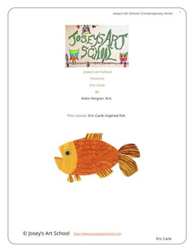 Eric Carle Art Lesson Fish Grades K-4 Contemporary Biography Common Core
