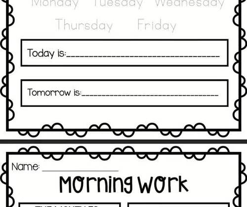 SPED - Differentiated Morning Worksheets by TeachingOnTiffyToes | TPT