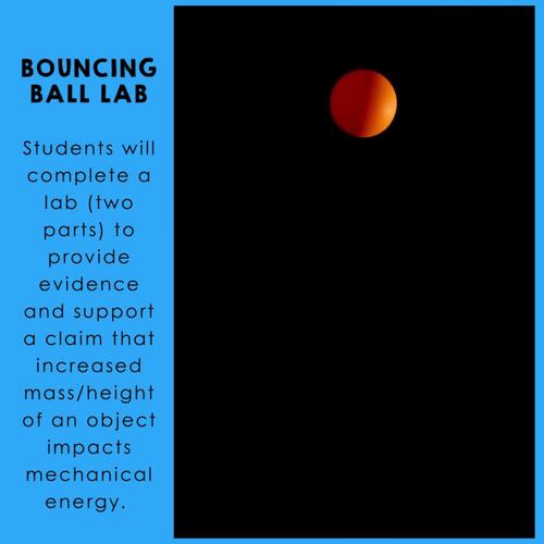 Kinetic and Potential Energy Activity - Bouncing Ball - Height and Mass