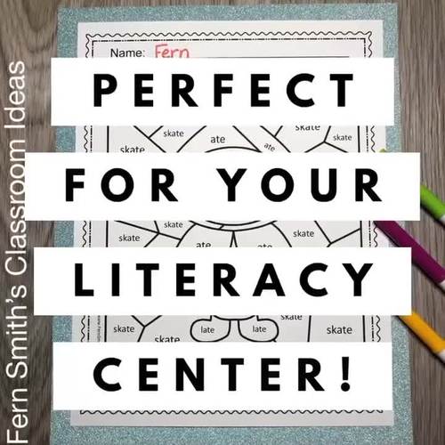 Long a Words The -ate Word Family Color By Code For Remediation | TPT