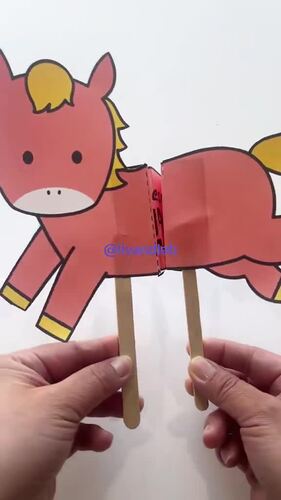 Chinese New Year Horse Puppet Craft by Liv and Leb | TPT