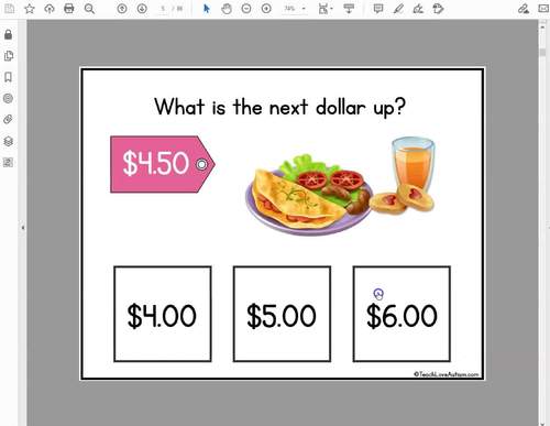 Breakfast Food Next Dollar Up Interactive PDF, Boom Cards, and Google ...