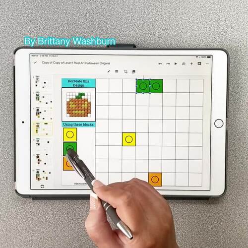 Halloween Pixel Art | Digital Design & Recreate Activity | TPT