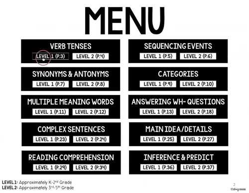 September Fall Language Activities Speech Therapy Printable Worksheets ...