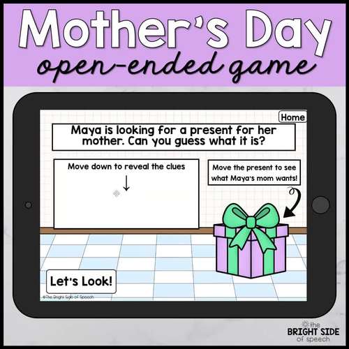 BOOM Cards - Mother's Day Around the House Open-Ended Game | Speech Therapy