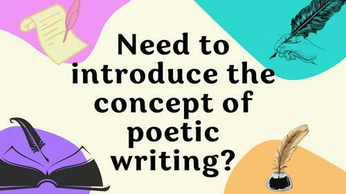 Planning Poetry Writing PowerPoint Lesson for 3rd 4th & 5th Grade | No Prep