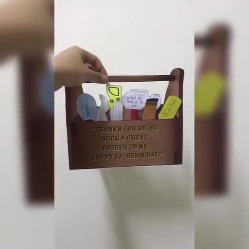 Father's Day Craft - Tool Box Card Writing and Coloring Activity