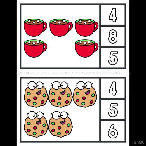 Christmas Subitizing Cards | K-1 Math Centers December | Counting to 20