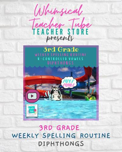 3rd Grade Weekly Spelling Routine-Diphthongs /oy/ and /ow/ | TPT