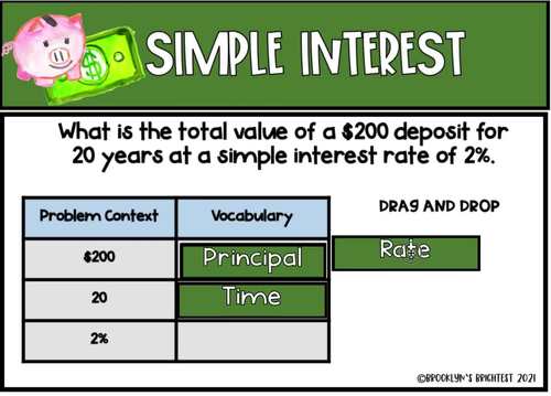 Simple Interest Boom Cards™ by Brooklyn's Brightest | TPT