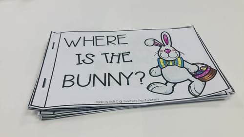 Position Words Book for Easter Bunny and Carrot Spring by Kelli C