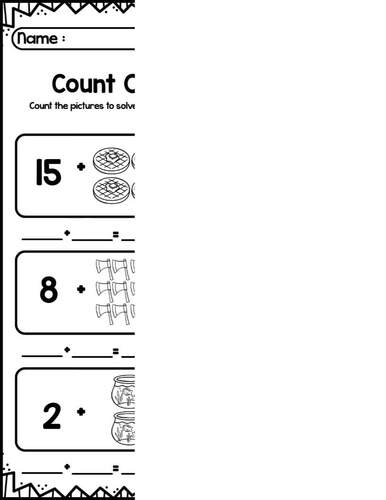 Counting On Addition Strategy Worksheets to 20|Counting On Addition ...