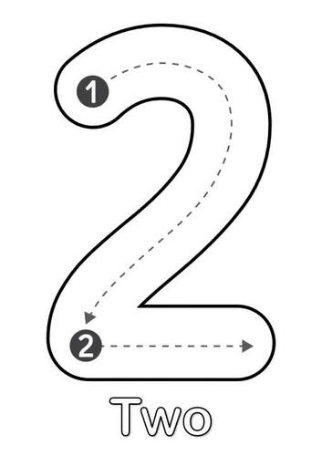 number two handwriting