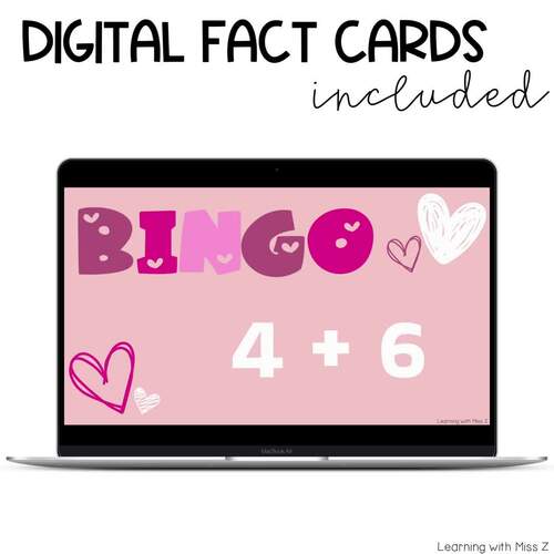 Valentine's Day Math Addition Bingo by Learning with Miss Z | TPT