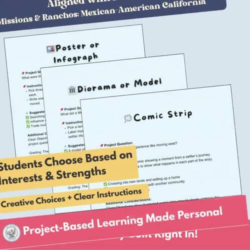 HSS 5.8.5 PBL Choice Board- Trails of Change: Mexican Migration West