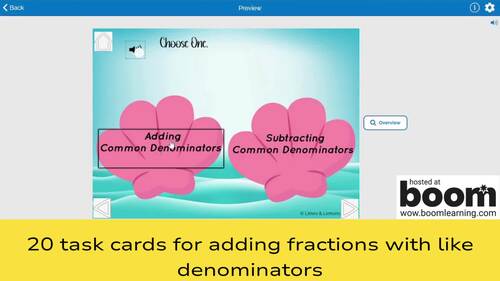 Adding & Subtracting Fractions with Like Denominators 4th Grade Math ...