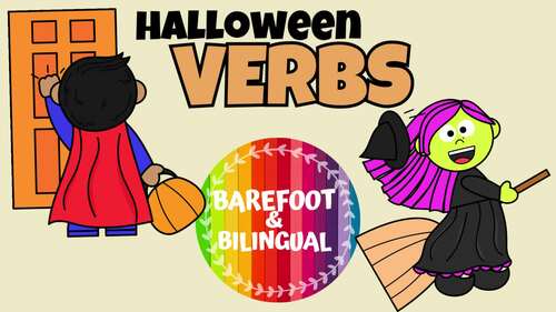 Halloween Verbs Clipart - Grammar Clipart | TPT