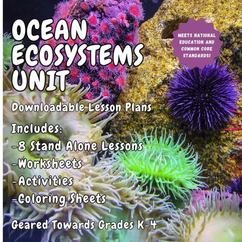 Ocean Ecosystems Unit for Grades K-4 by SeantistsClassroom | TPT