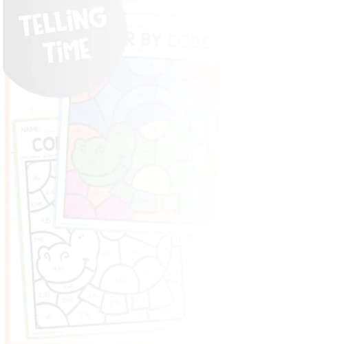 Telling Time Color by Code | Color by Number Worksheets | 5 Minutes ...