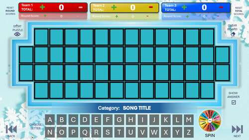 Wheel of Fortune for PowerPoint - Winter & Holiday Themed - Christmas Game