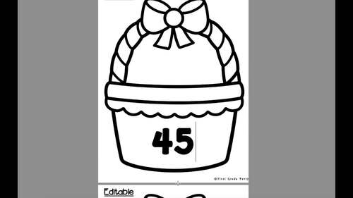 Editable Easter Math Craft- Spring Math Craft- Collection Boxes - 10 pairs
