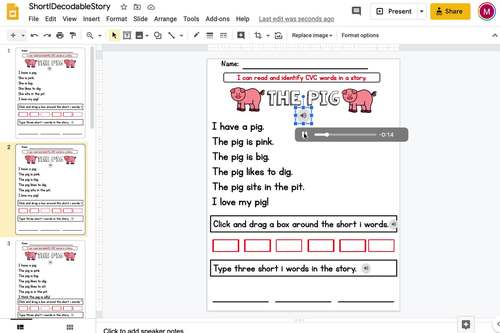 Short Vowel Decodable Reading Passages, Distance Learning by Simply B ...