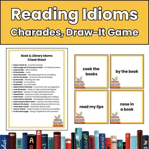 Idioms Figurative Language ESL Matching Game Flashcards, Reading ...