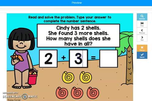 Addition and Subtraction Word Problems Boom Cards Distance Learning