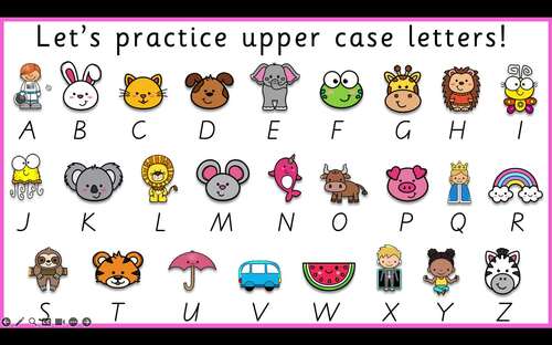 Victorian Modern Cursive Letter Formation - Animated Slides - Upper Case