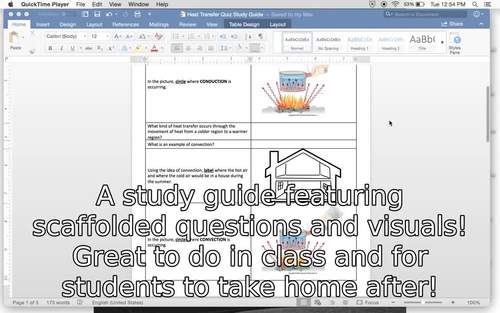 Heat Transfer Quiz Review by The Science Fair | Teachers Pay Teachers