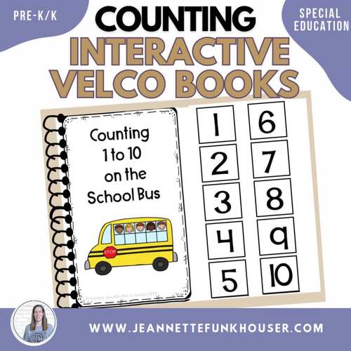 Number Sense & Counting Practice: Engaging Velcro Books and Worksheets