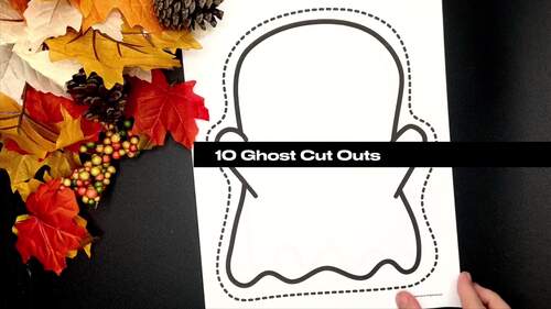 Printable Ghost Cut Outs | 10 Halloween Craft Templates in 3 Sizes for ...