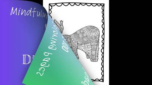 Bundle of 100 Mindful Coloring Pages - Digital Download - Print at home