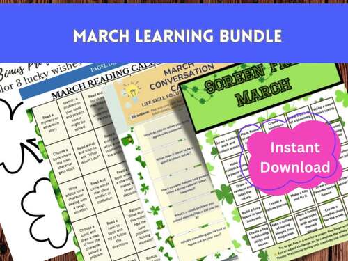 March Smart at Home Learning Pack: Printable reading, challenges ...